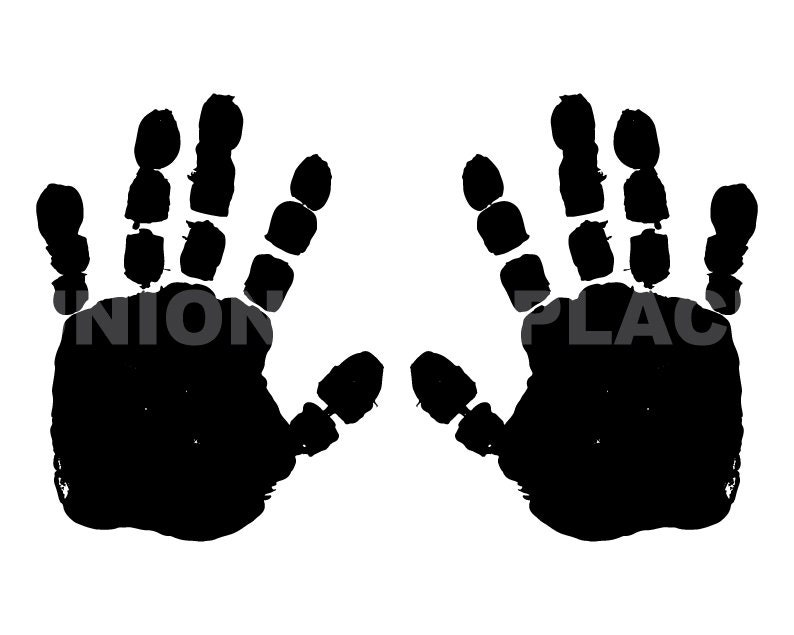 Old Man Handprints Svg Clipart Image, Cricut Svg Image, Dxf, Pdf, Eps ...
