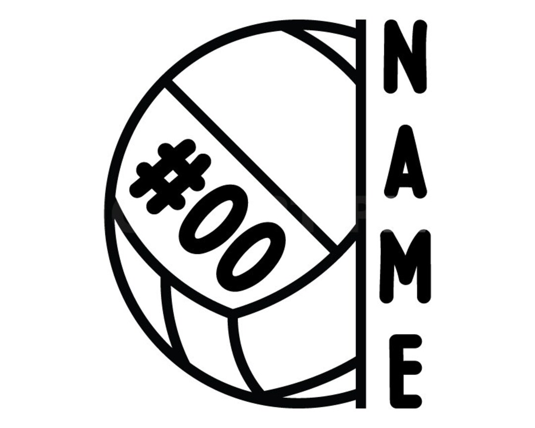 Half Volleyball Svg Clipart Image, Cricut Svg Image, Dxf, Pdf, Eps, Jpg ...