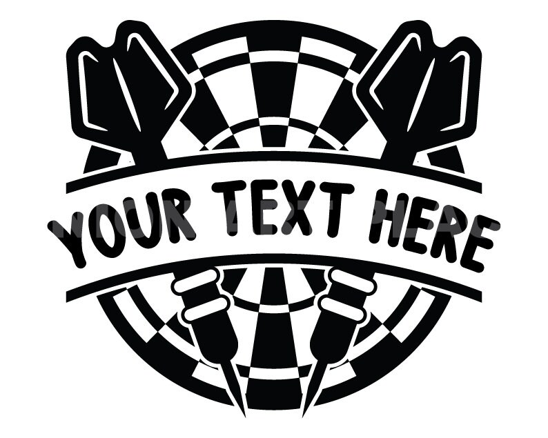 Dart Board Svg Two Dart Pins Split Name Frame Svg Clipart Image, Cricut ...