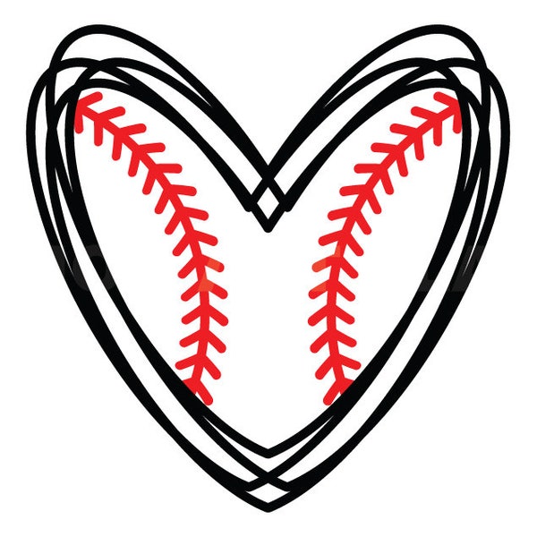 Baseball Heart - Etsy