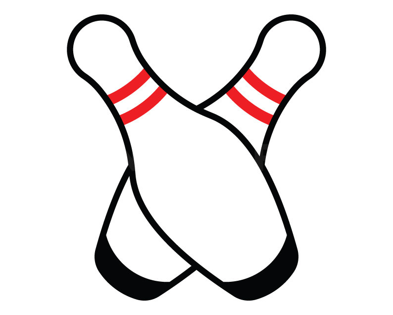 Two Bowling Pins Svg Clipart Image, Cricut Svg Image, Dxf, Pdf, Eps ...