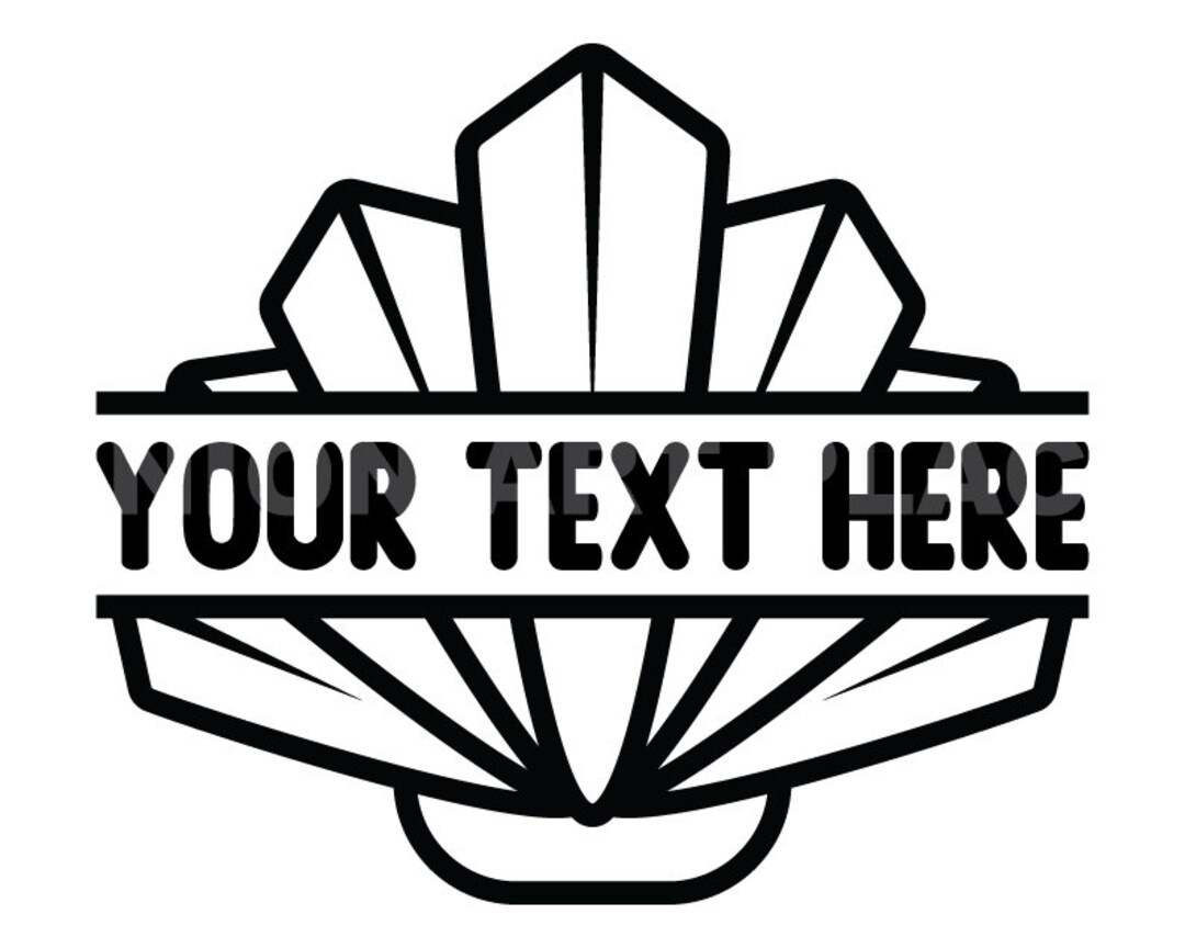 Seashell Outline Split Name Frame Svg Clipart Image Cricut - Etsy