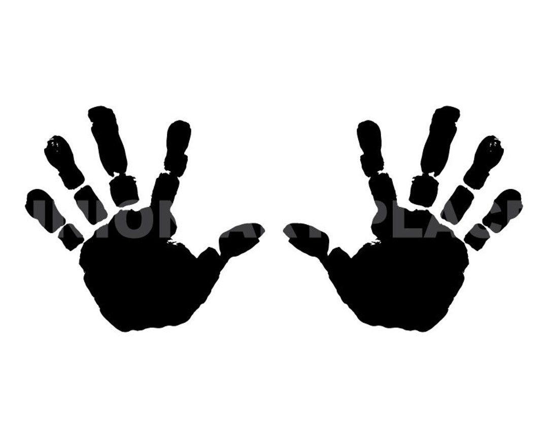 Old Women Handprints Svg Clipart Image, Cricut Svg Image, Dxf, Pdf, Eps ...