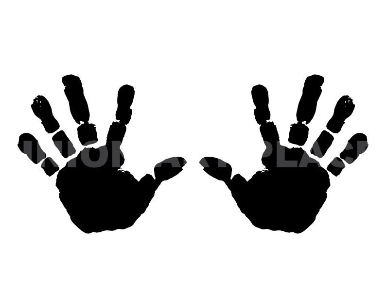 Old Women Handprints Svg Clipart Image, Cricut Svg Image, Dxf, Pdf, Eps ...
