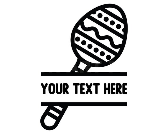 Maracas Outline Split Name Frame Svg Clipart Image Cricut Svg | Etsy