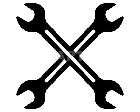 Crossed Spanner Svg Clipart image Cricut Svg image Dxf Pdf | Etsy México