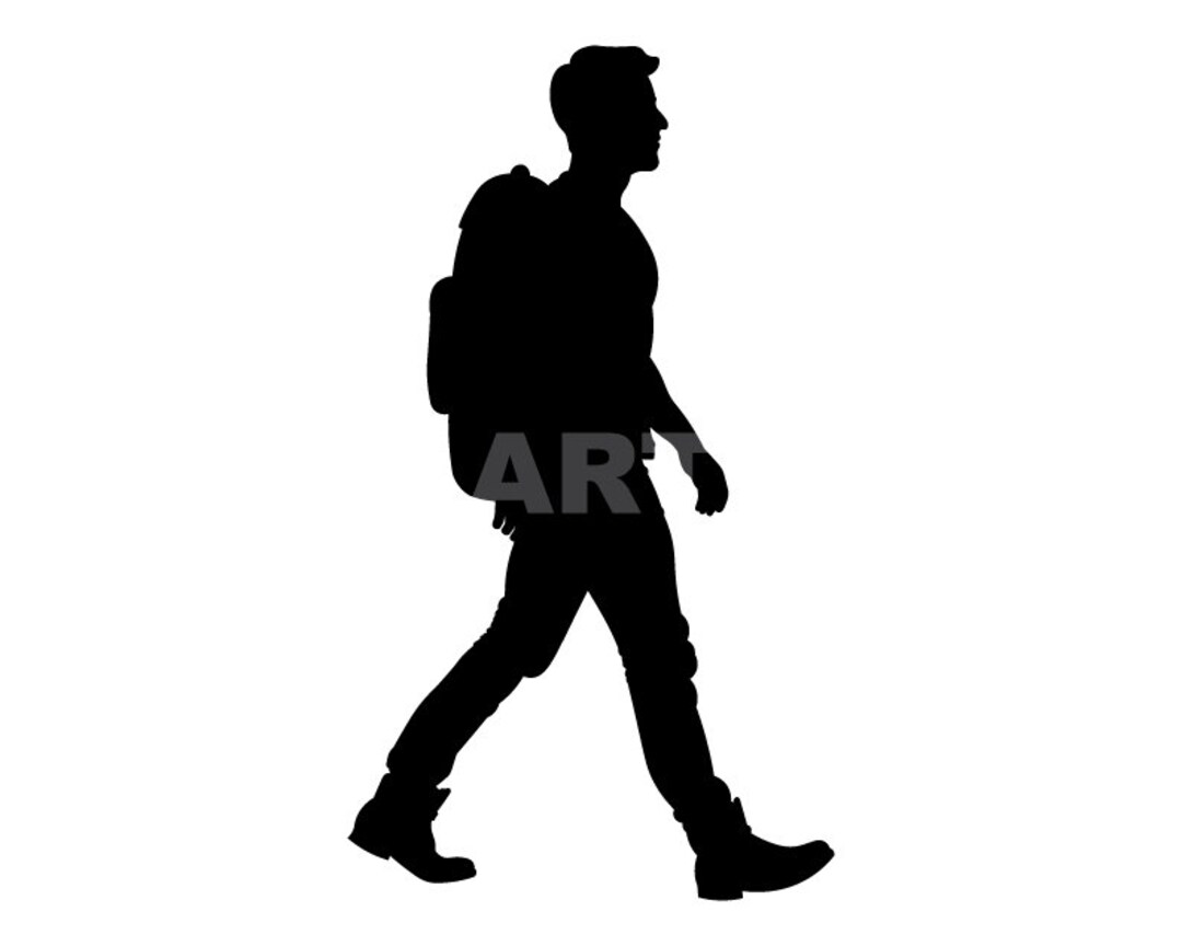 Man Walking Svg Clipart Image Cricut Svg Image Dxf Pdf - Etsy UK