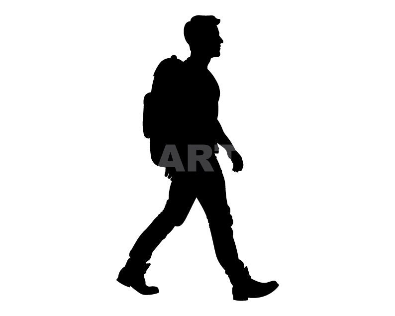 Man Walking Svg Clipart Image Cricut Svg Image Dxf Pdf - Etsy UK