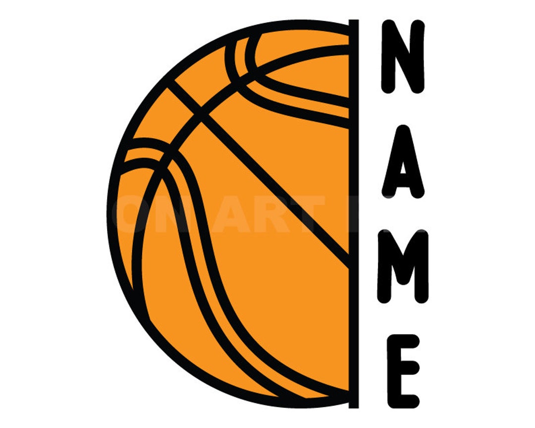 Half Basketball Svg Clipart Image, Cricut Svg Image, Dxf, Pdf, Eps, Jpg ...