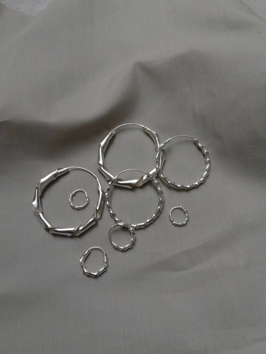 Twisted Hoops / Different Sizes/ Tube Closed Hoops/ Big Medium Small ...