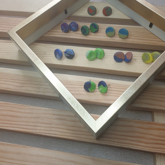 Handmade Polymer Clay Stud Earrings - Etsy