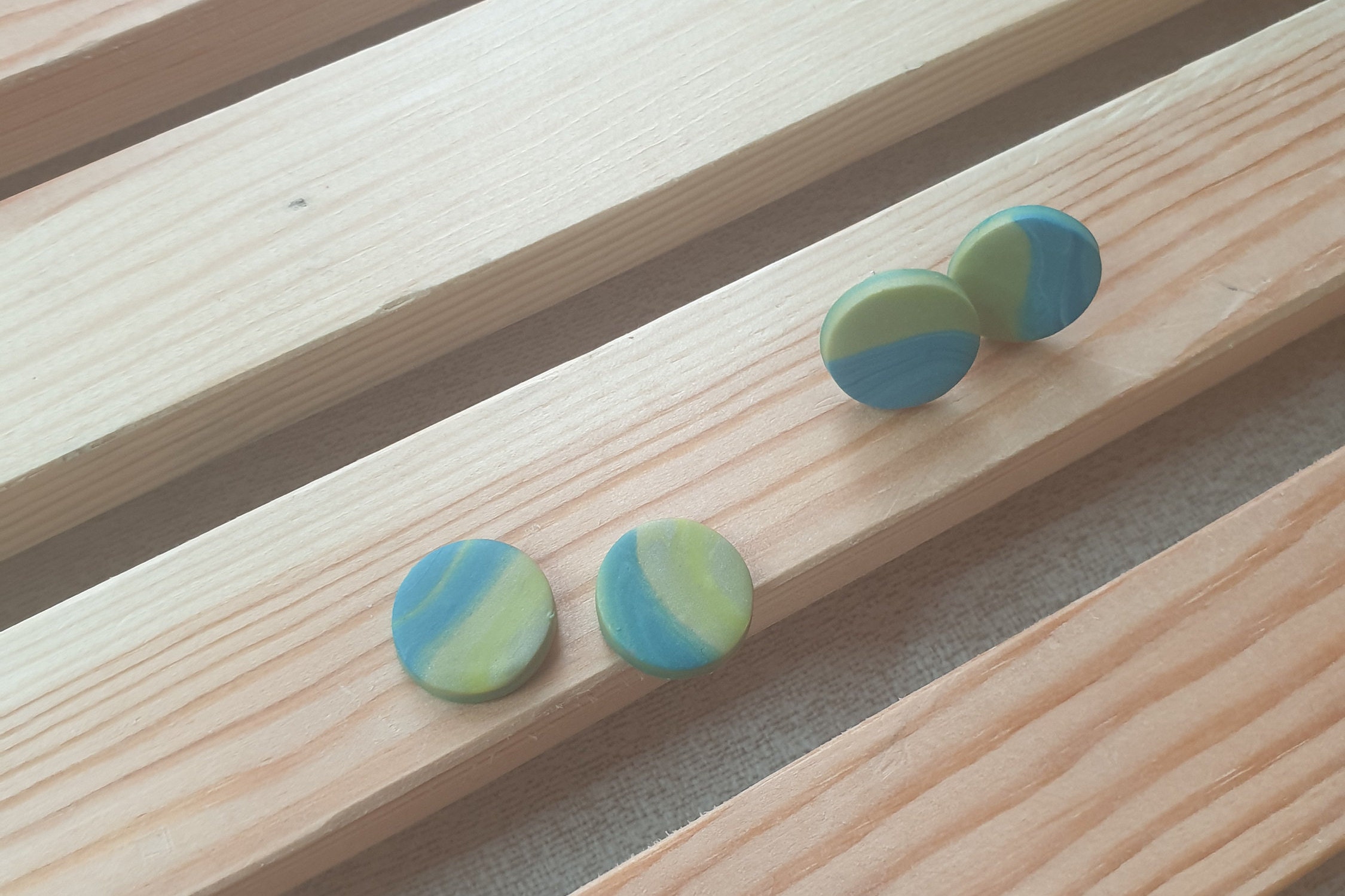 Handmade Polymer Clay Stud Earrings | Etsy