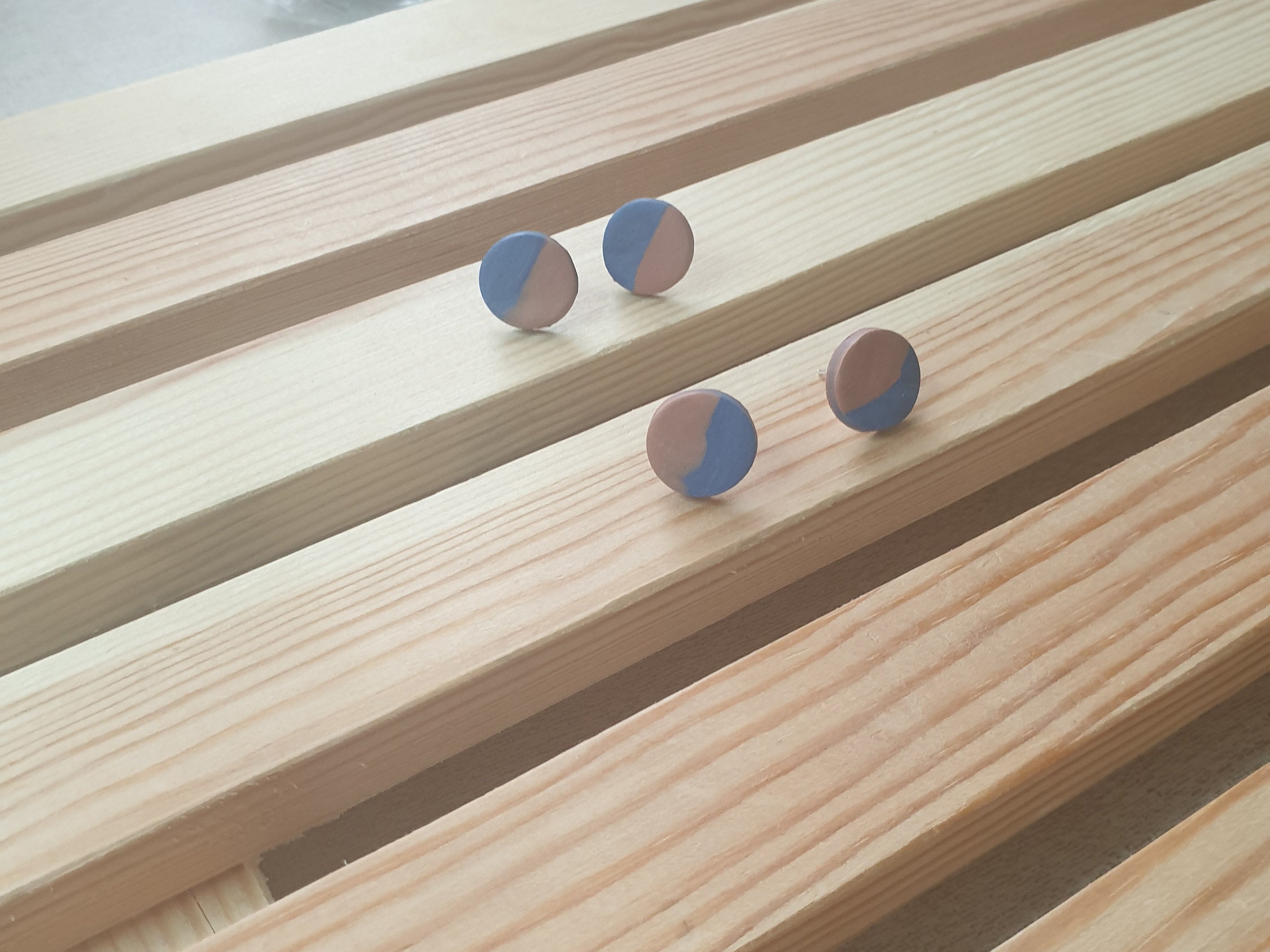 Handmade Polymer Clay Stud Earrings | Etsy