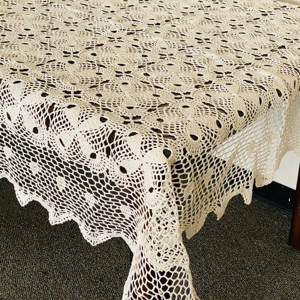 Crochet Tablecloth - Etsy