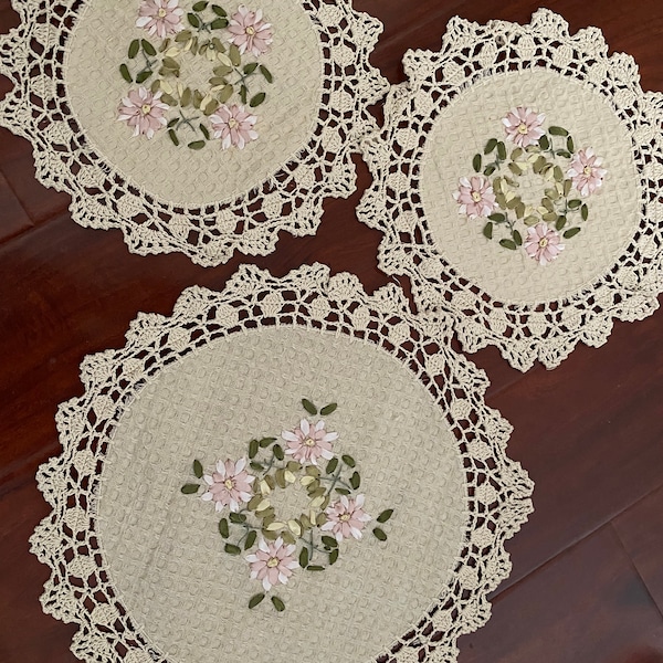 Embroidered Doilies - Etsy