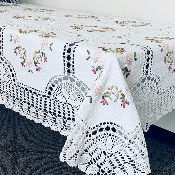 Crochet Tablecloth - Etsy