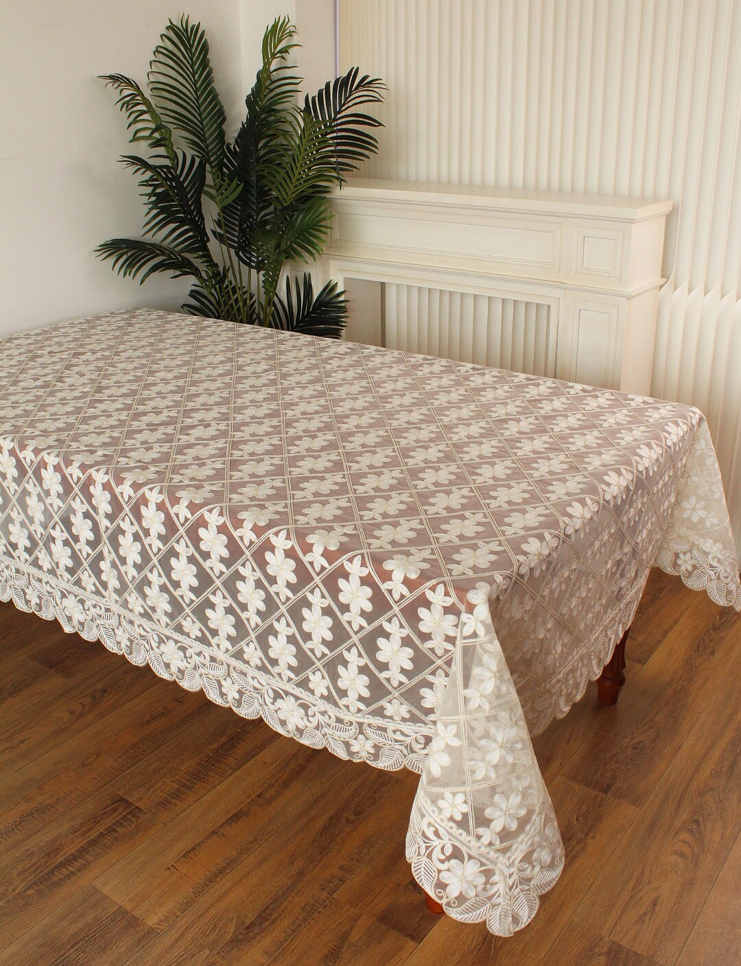 Elegant Embroidered Tablecloth.modern American Retro Style for Home ...