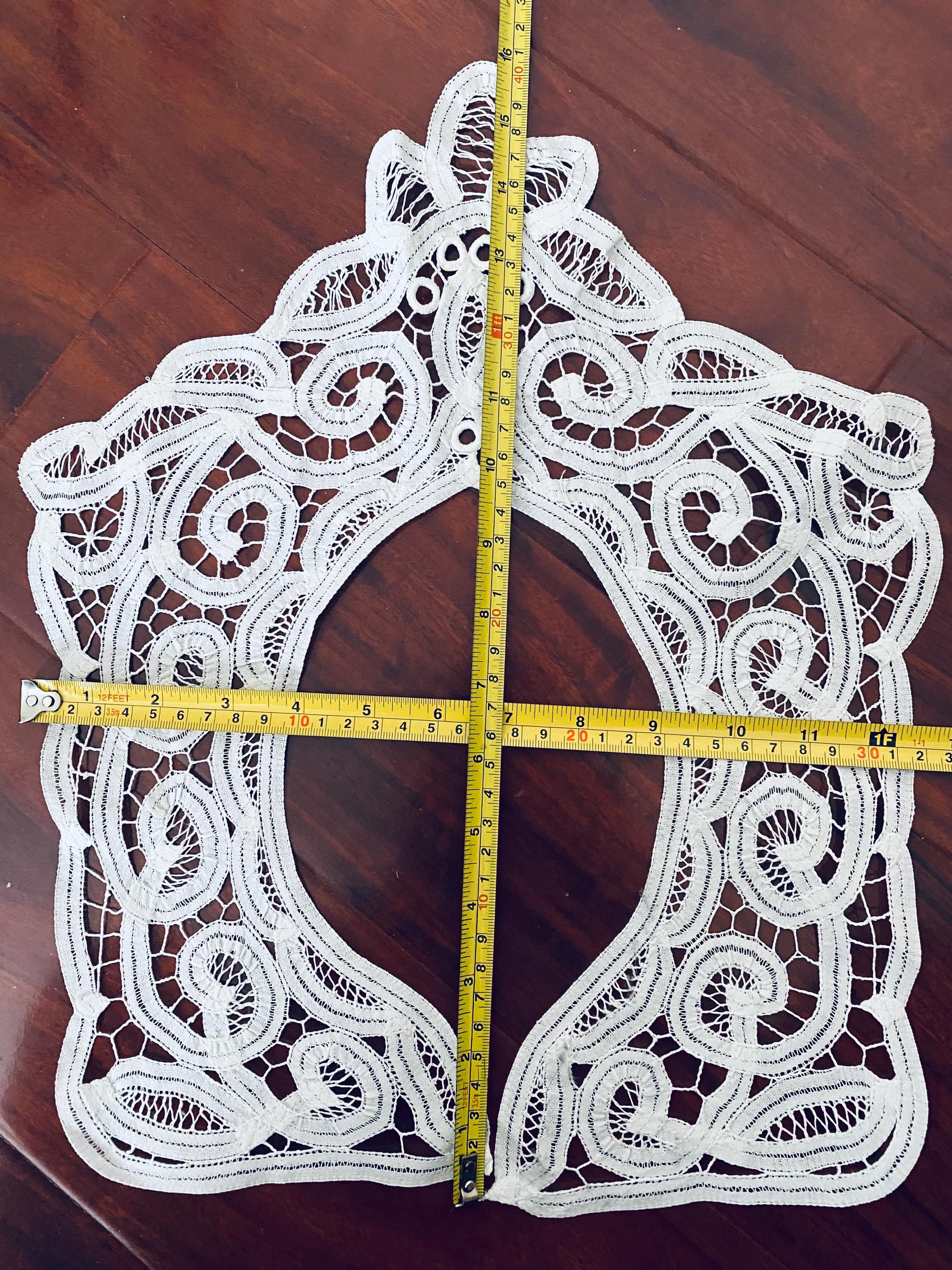 Elegant Battenburg Lace Collar for Dresses and Garment Sewing, Adds a ...