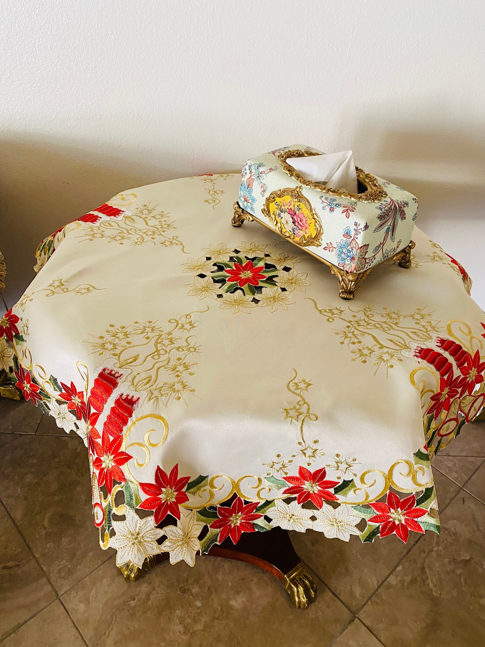 AMT Gorgeous Golden Thread Embroidery Christmas Holiday - Etsy