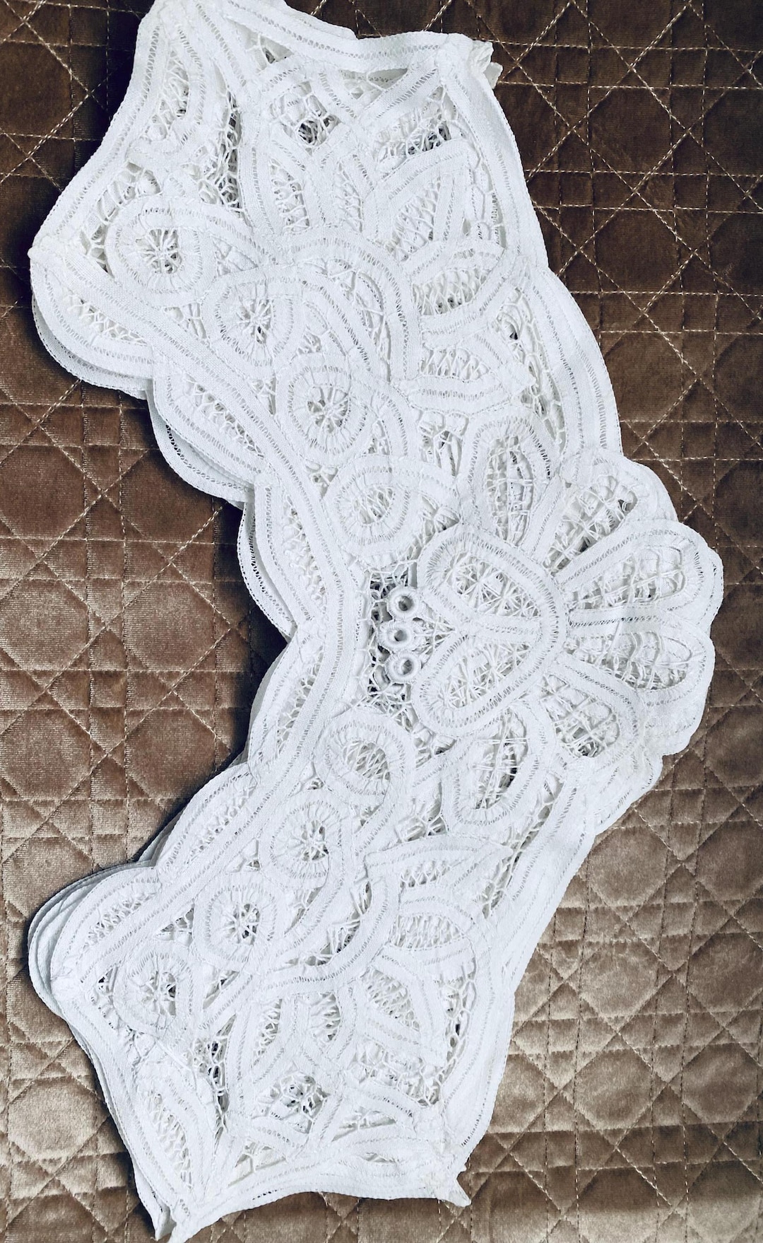 Elegant Battenburg Lace Collar for Dresses and Garment Sewing, Adds a ...