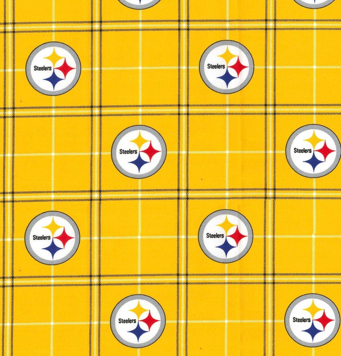 Steelers Retro/large Print Cotton Fabric - Etsy