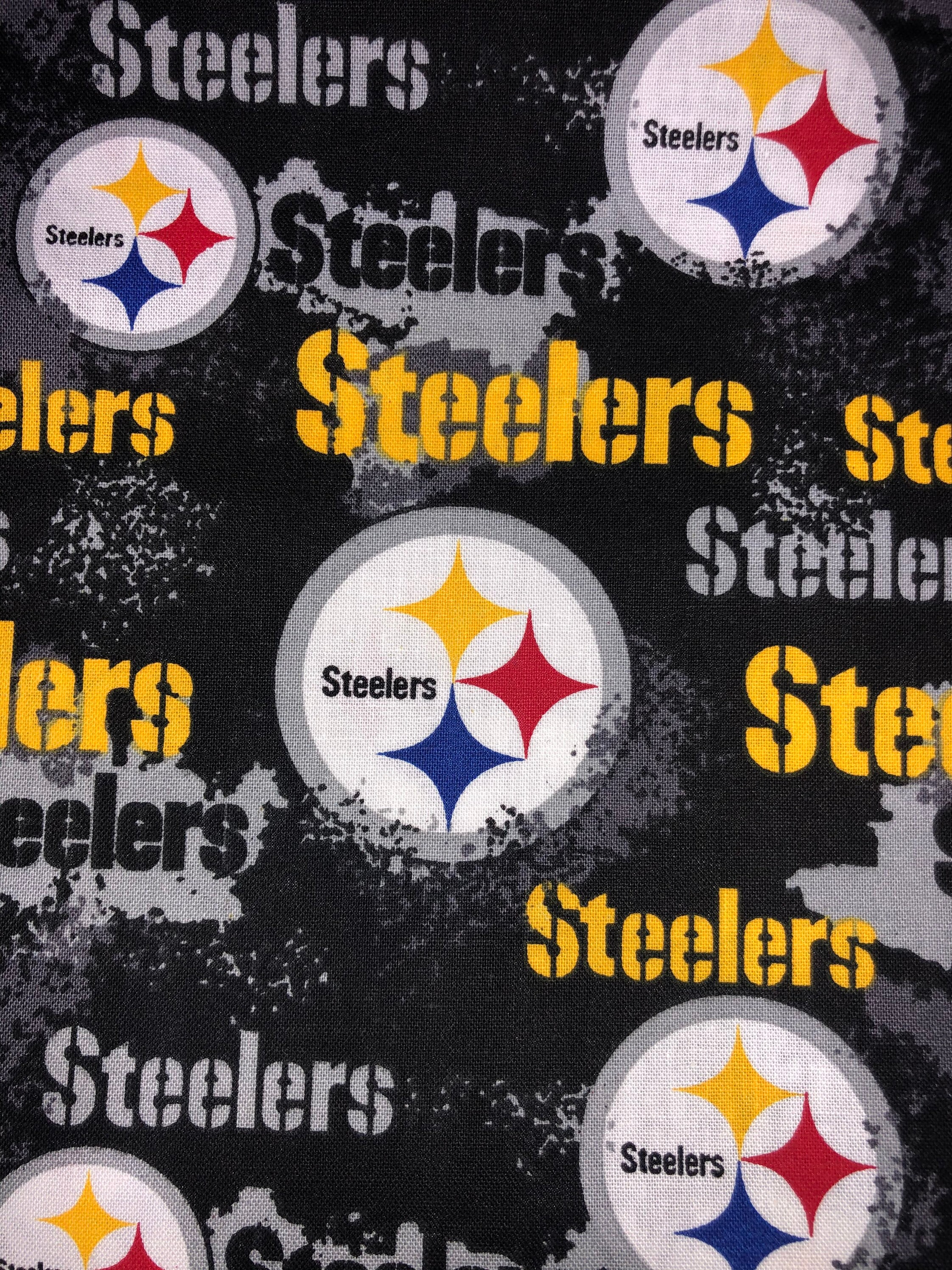 Steelers Retro/large Print Cotton Fabric - Etsy