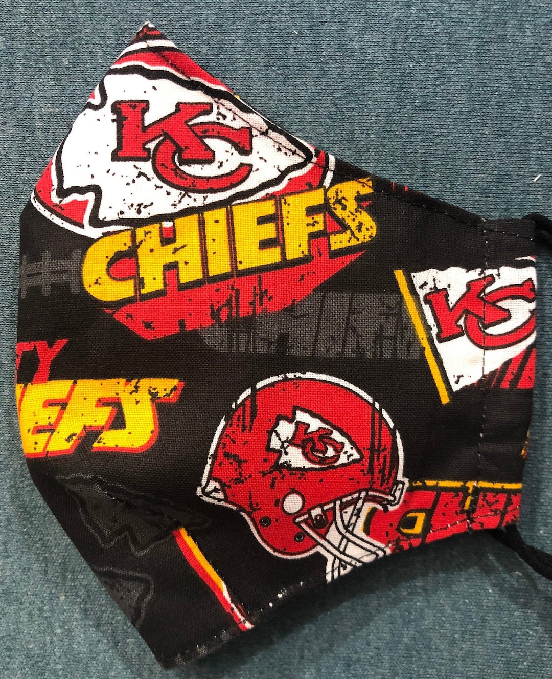 Kansas City Chiefs Facemask 100% Cotton 3 Layers With Filter - Etsy