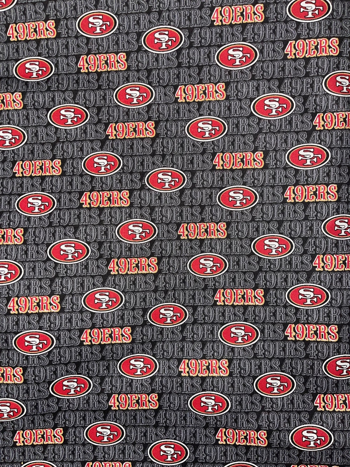 SF 49ers Cotton Print Fabric - Etsy