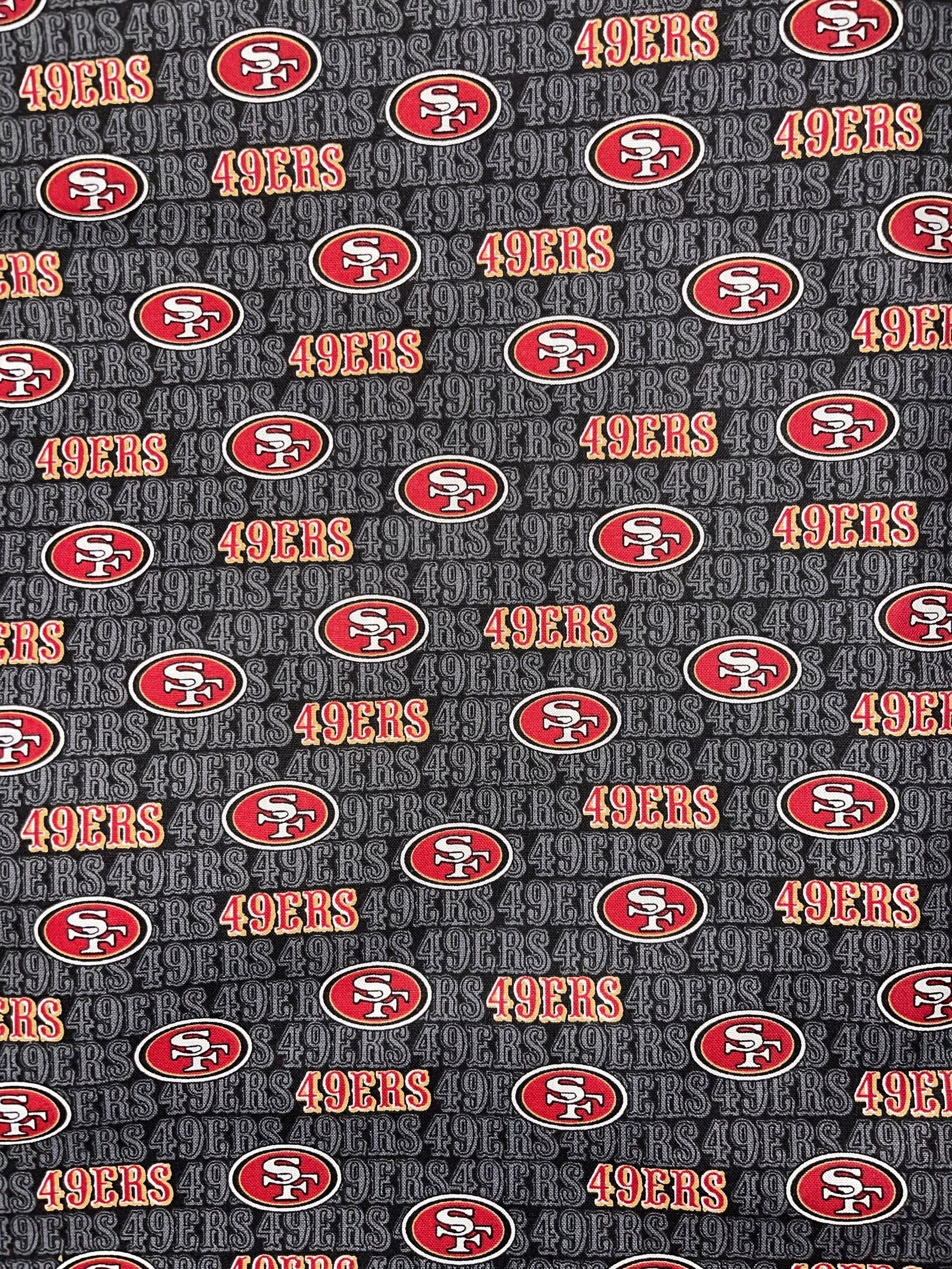 SF 49ers Cotton Print Fabric - Etsy