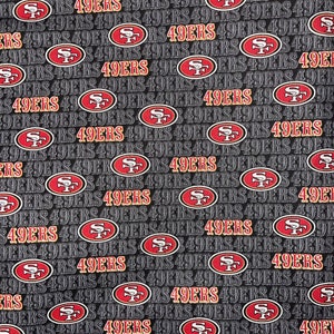 SF 49ers Cotton Print Fabric - Etsy