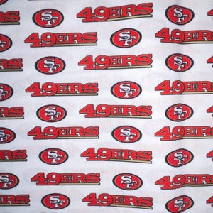 SF 49ers Cotton Print Fabric - Etsy
