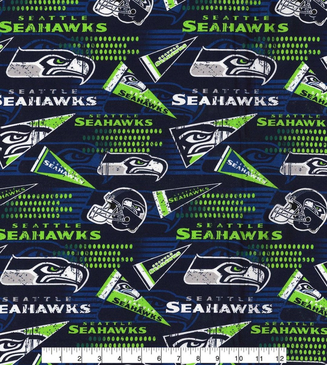 Seattle Seahawks Cotton Fabric - Etsy
