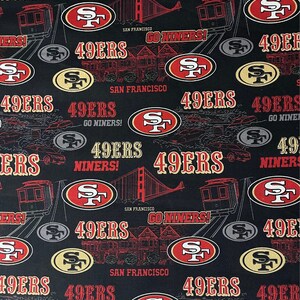 SF 49ers Cotton Print Fabric - Etsy