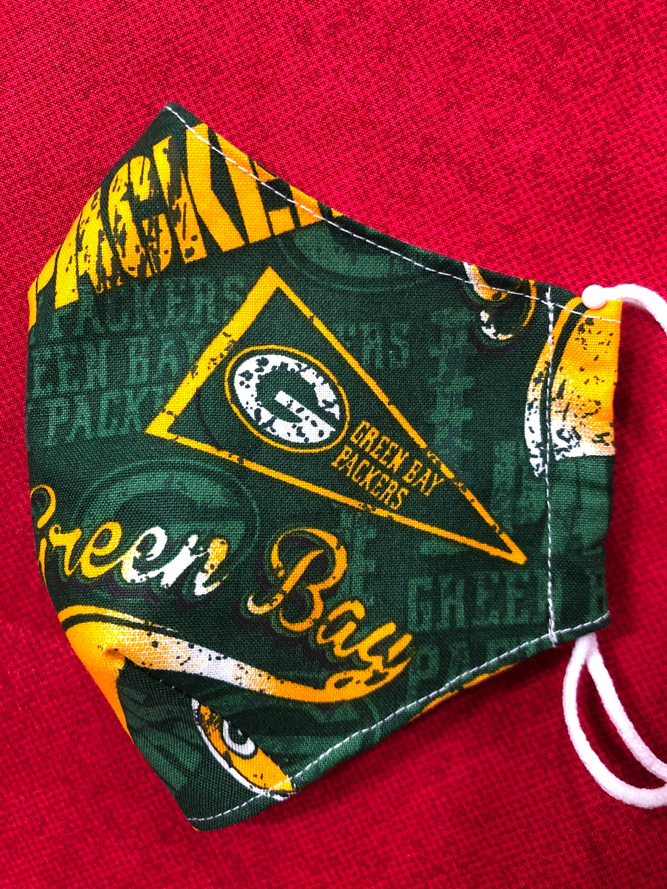 Green Bay Packers Cotton Face Mask | Etsy