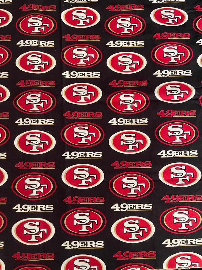 SF 49ers Cotton Print Fabric - Etsy