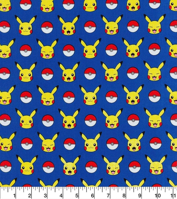 Pokémon Cotton Fabric | Etsy