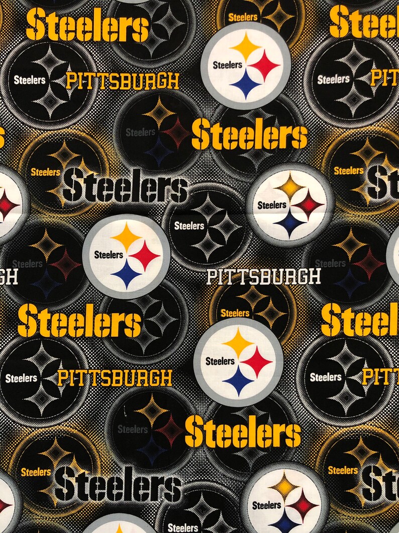 Steelers Retro/large Print Cotton Fabric | Etsy