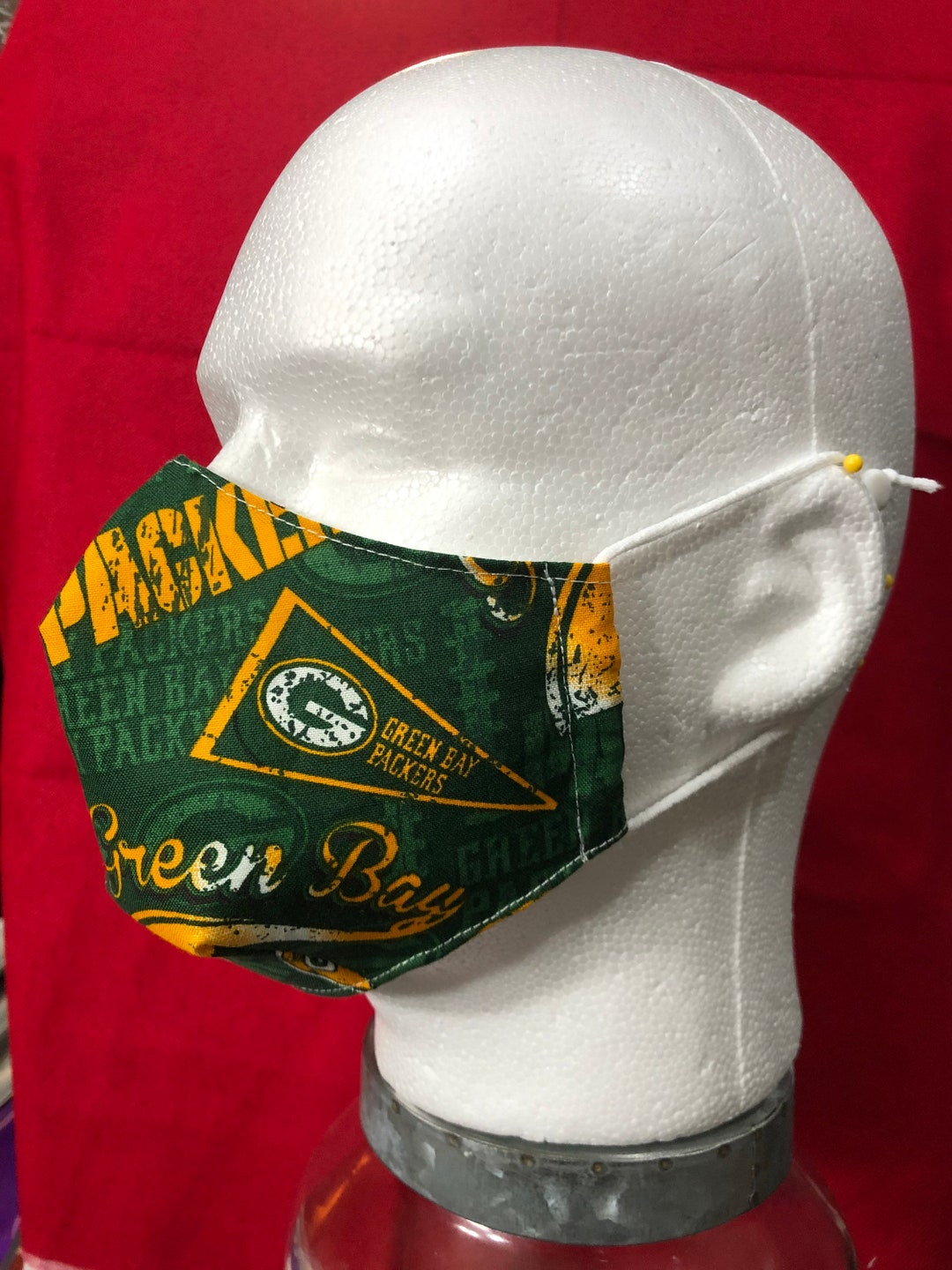 Green Bay Packers Cotton Face Mask - Etsy