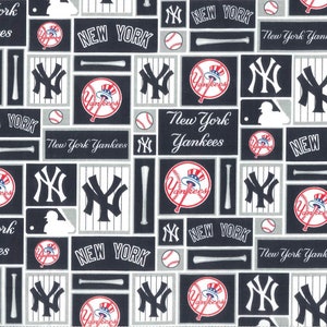 NY Yankees Cotton Fabric - Etsy