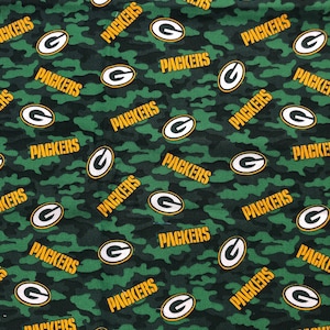 Green Bay Packers Cotton Fabric - Etsy