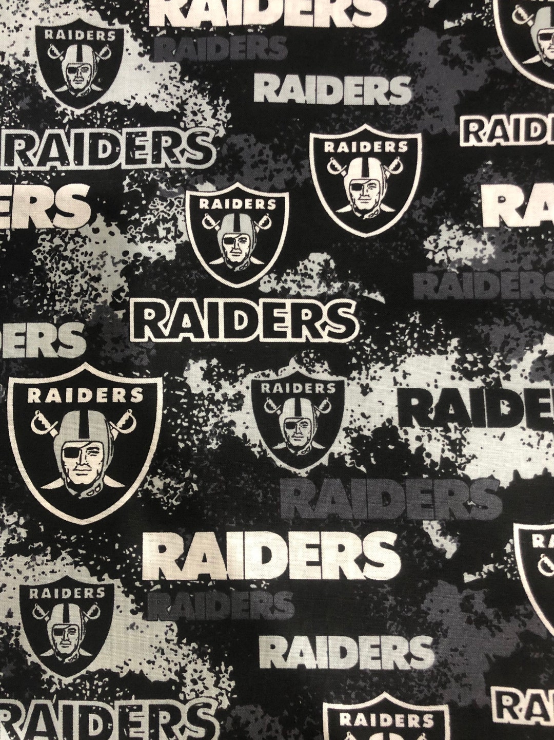 LV Raiders /silver&black Mini Print Cotton Fabric - Etsy