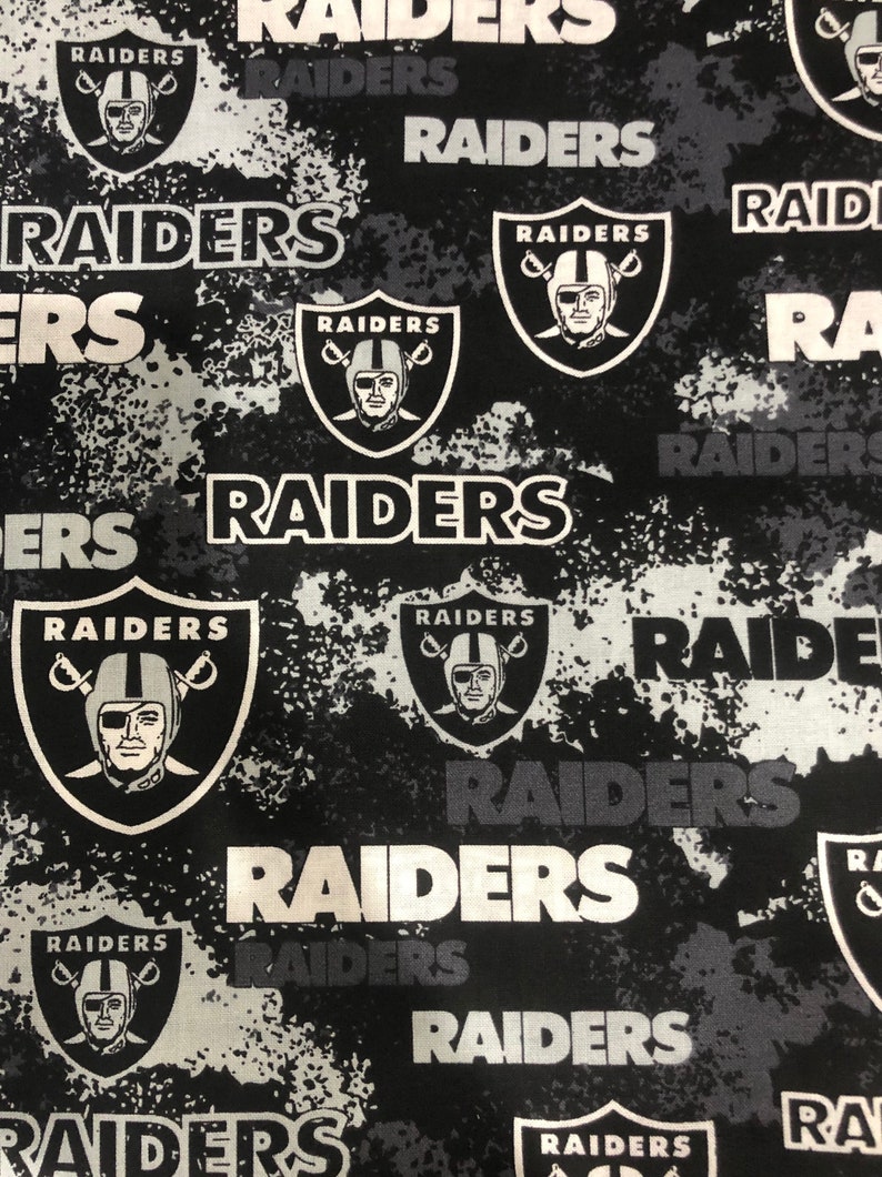 LV Raiders /silver&black Mini Print Cotton Fabric | Etsy
