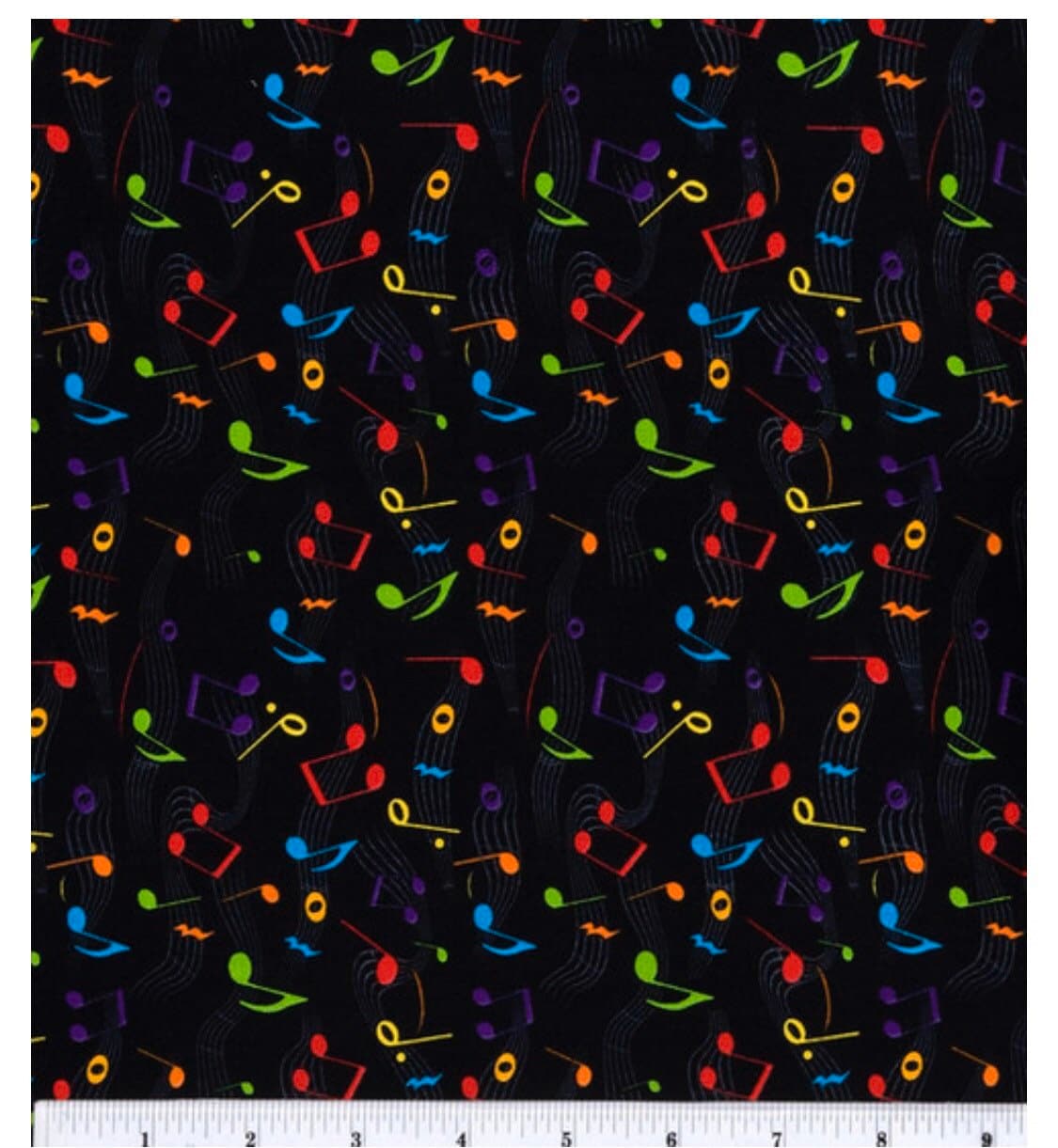 Music Notes Cotton Fabric Cut to Size 44 Width - Etsy
