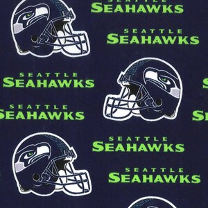 Seattle Seahawks Cotton Fabric - Etsy