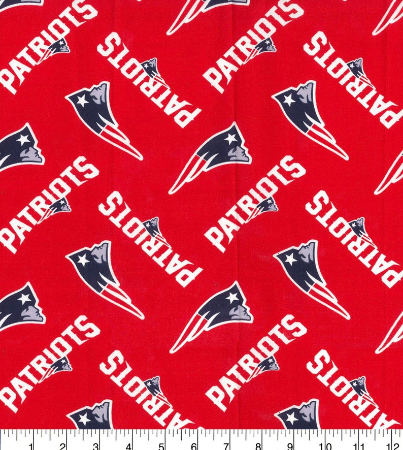 New England Patriots Cotton Fabric 44”-58” Width - Etsy