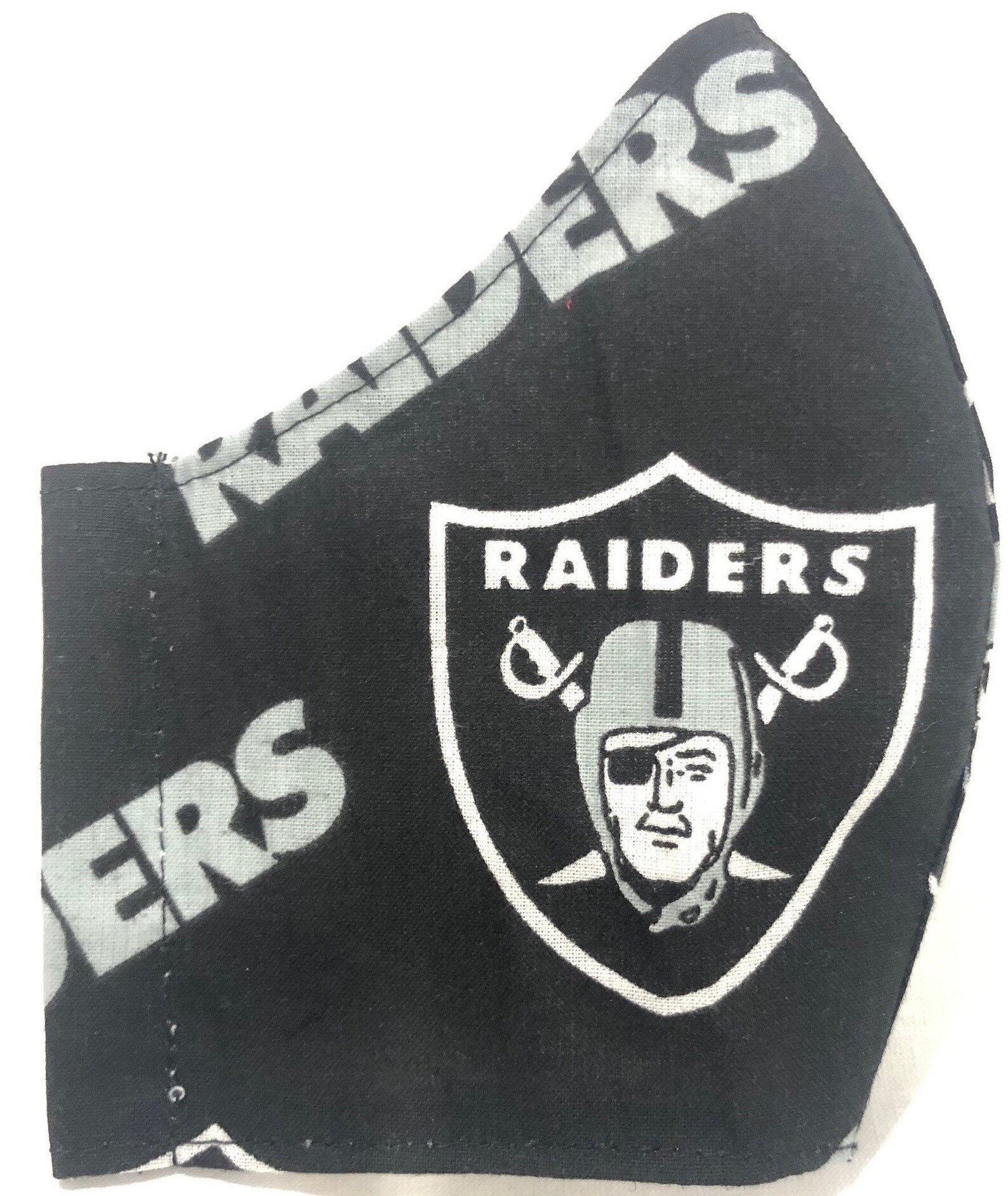 Raiders Face Mask 3 Layers Cotton With Filter Pocket and | Etsy