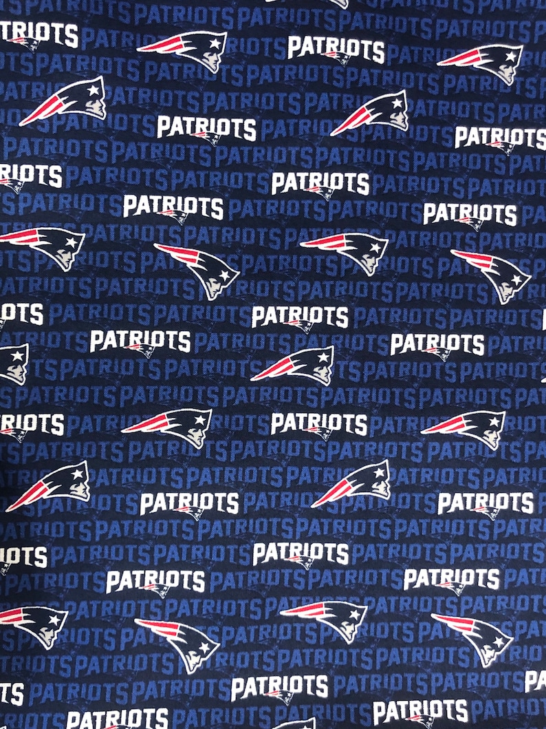 New England Patriots Cotton Fabric 44”-58” Width - Etsy