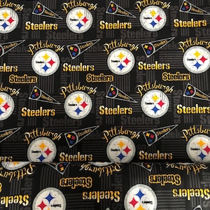 Steelers Retro/large Print Cotton Fabric - Etsy