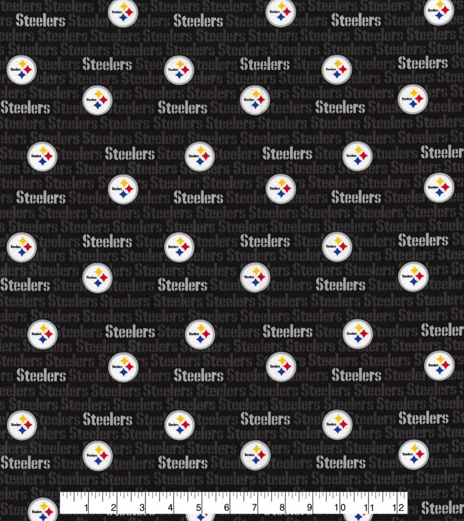 Steelers Retro/large Print Cotton Fabric - Etsy
