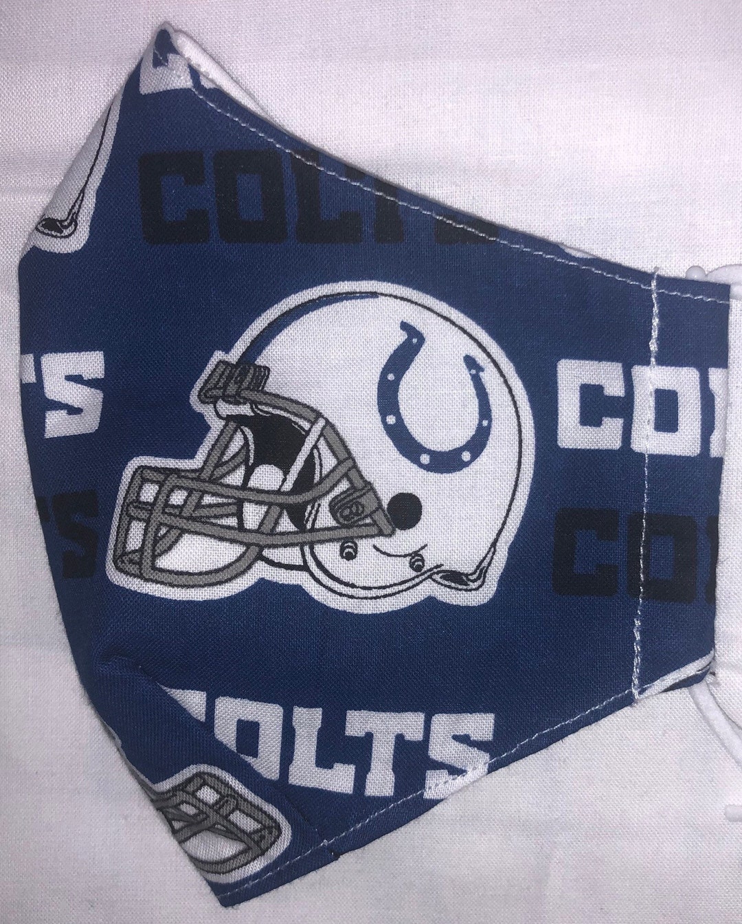Colts Cotton Facemask 3 Layers With Filter Pocket - Etsy